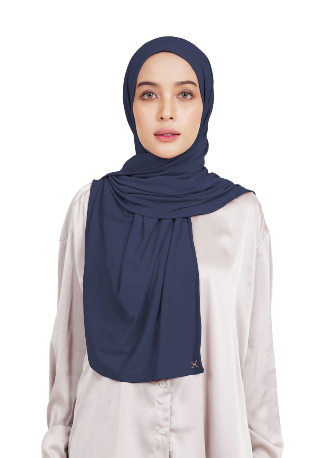 Hannah Instant Hijab - Navy – Hameeda Official